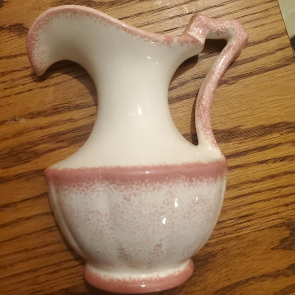 Art | Vintage Pink Ceramic Water Pitcher Wall Pocket | Poshmark